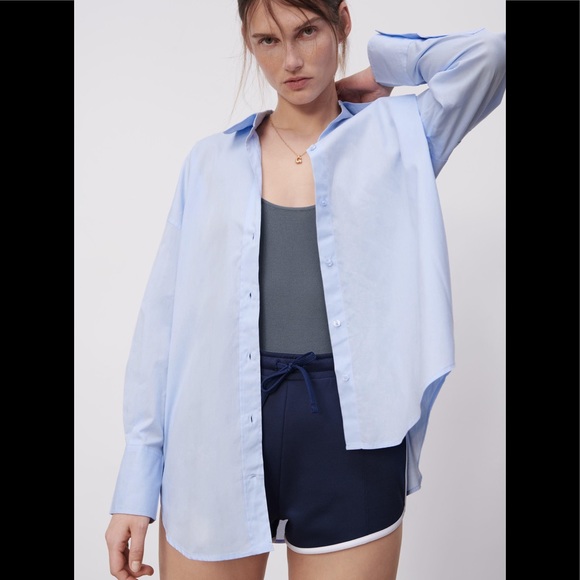 Zara | Tops | Zara Light Blue Button Down Shirt | Poshmark